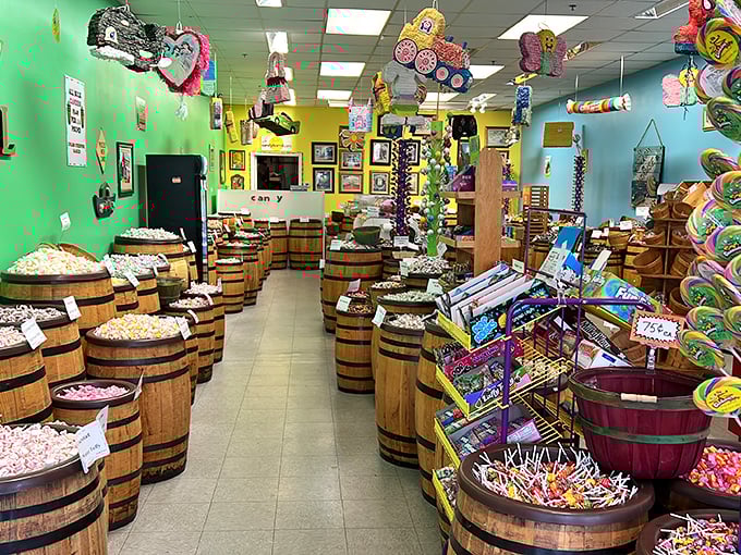 Barrel after barrel of sugary temptation—where vacation diets go to die and children's energy levels go to skyrocket.