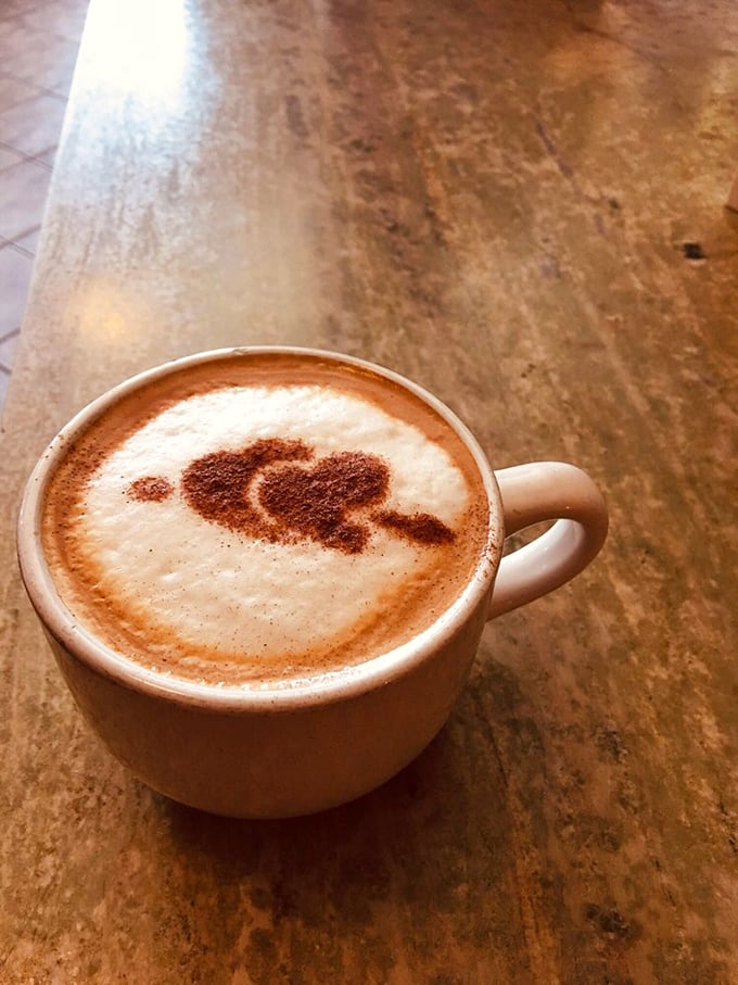 They've somehow captured a heart in coffee foam, which is fitting because this place will absolutely steal yours after one visit.