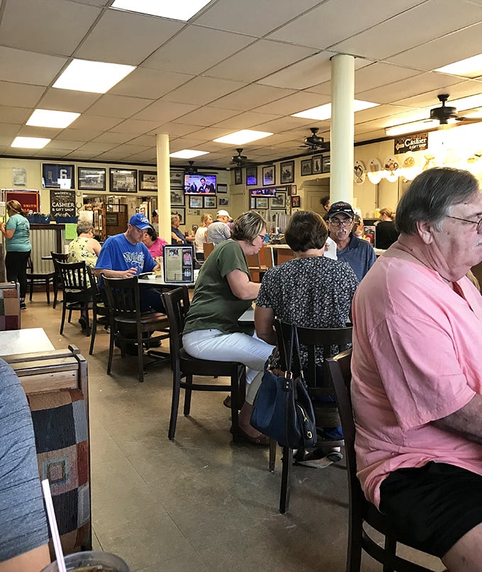 The dining room buzzes with conversations spanning decades – where regulars don't need menus and newcomers become regulars after just one visit.