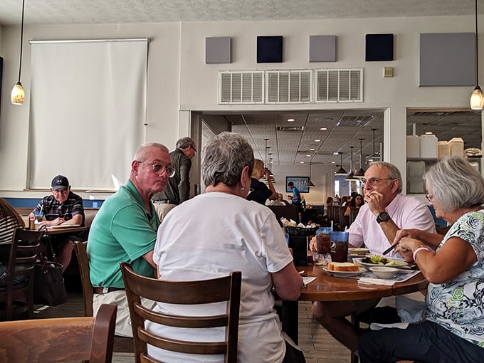 The dining room – where strangers become neighbors and calories don't count if you're having a good conversation.
