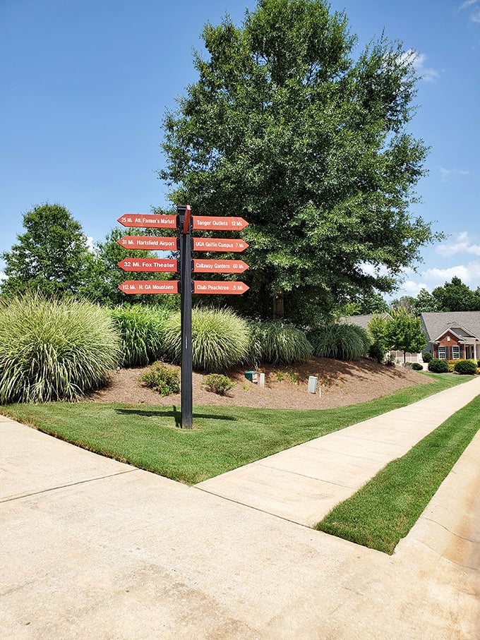 These directional signs aren't just helpful—they're a roadmap to your new social calendar that's busier than your work schedule ever was.