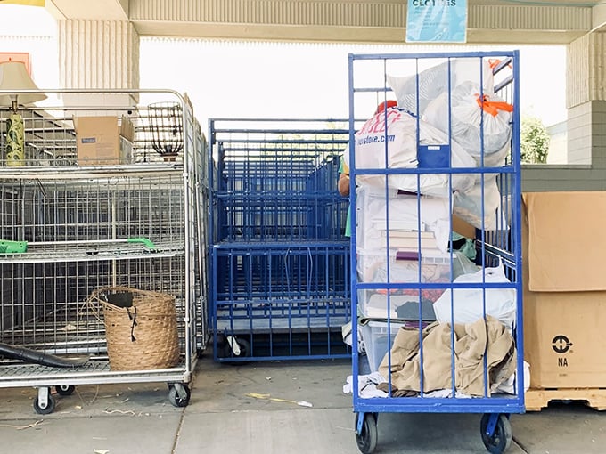 Behind the scenes, the donation area buzzes with activity—the first step in the magical transformation from "no longer needed" to "just what I wanted!"