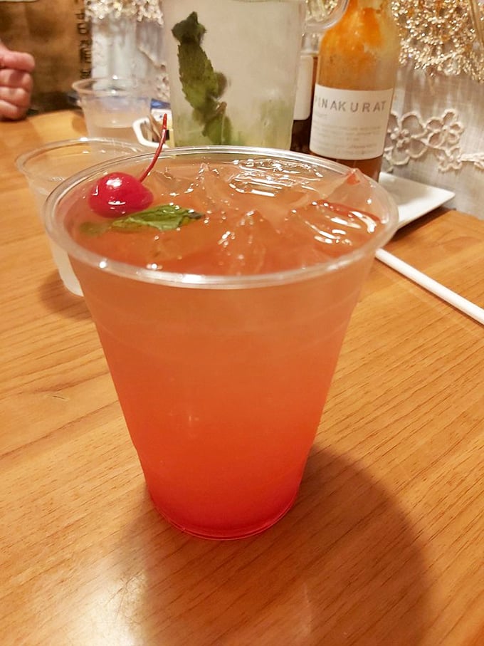 This isn't just a drink—it's a vacation in a glass. That cherry on top isn't garnish; it's the exclamation point on a liquid sentence of refreshment.