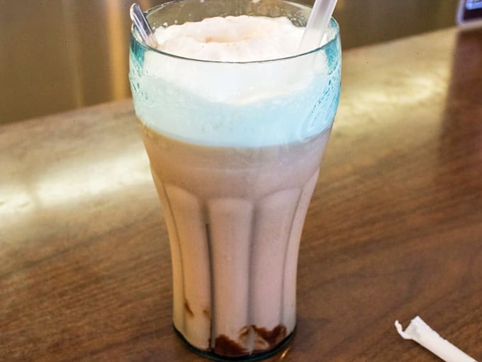 A classic diner milkshake that looks like it's auditioning for a role in a 1950s coming-of-age film.