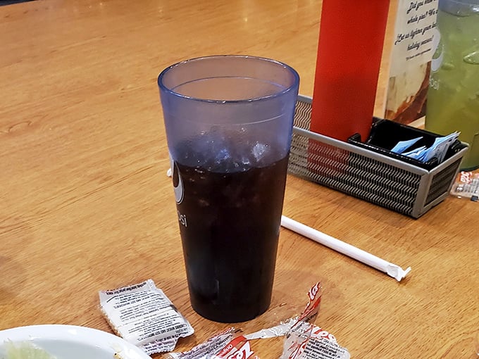 The humble soda – faithful companion to every diner meal since time immemorial. Ice cold and bottomless, just as nature intended.