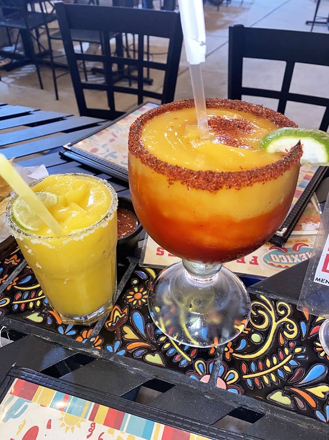 Margaritas and mangonadas that look like liquid sunshine—the perfect companions for a journey through Mexico's flavor landscape.