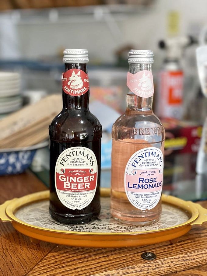 Fentiman's botanically brewed beverages—the perfect companions to pastry indulgence. Rose lemonade and ginger beer: fancy without the fuss.