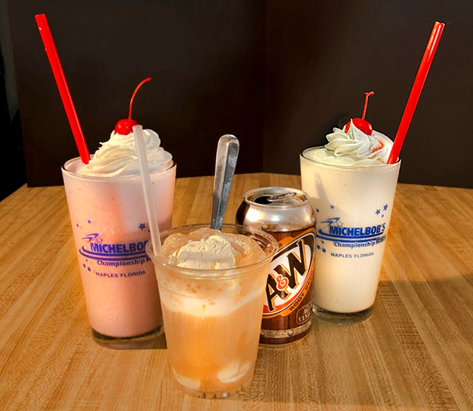 Creamy milkshakes and root beer floats—because sometimes you need something sweet to cut through all that savory barbecue goodness.