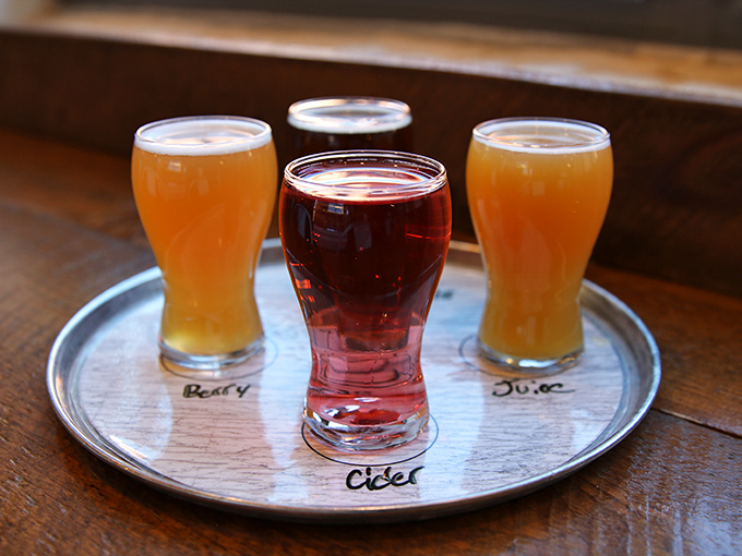 The holy trinity of beverages—beer, cider, and more beer. A flight that takes you places without the hassle of airport security.