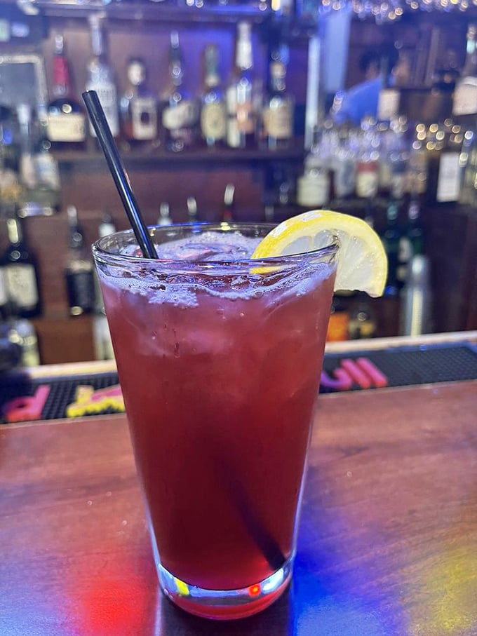 A ruby-red cocktail that promises to take the edge off after a long day—simple, honest, and without a hint of mixology pretension.