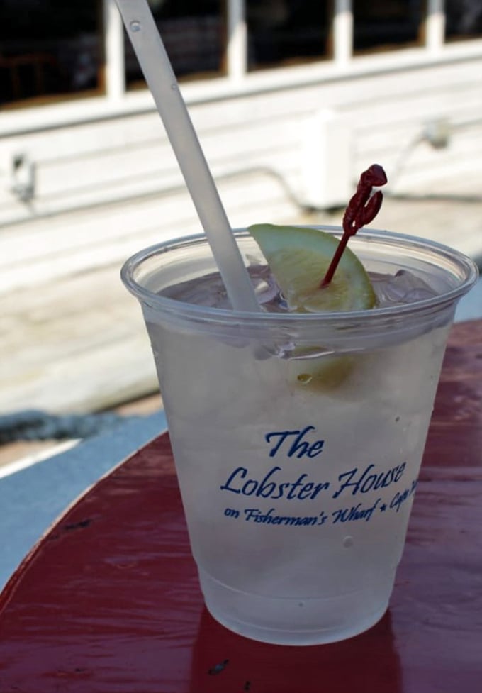 Not just a drink, but a vacation in a cup. The Lobster House knows that proper hydration is essential when embarking on a seafood adventure.
