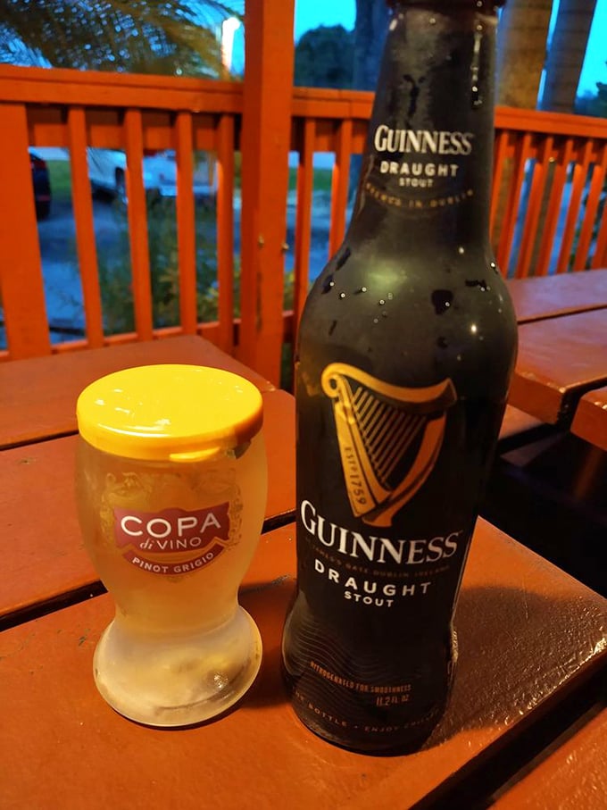 Nothing pairs with seafood quite like a cold drink on the porch. Hemingway would approve of this simple pleasure.