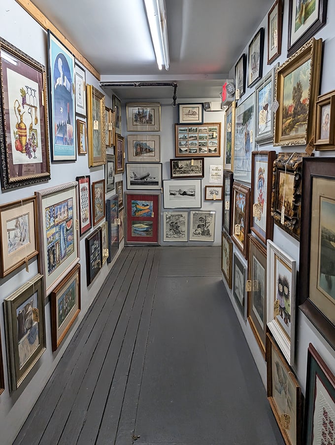 The art corridor feels like stumbling into a museum's storage room—where every frame holds someone's masterpiece waiting for its second chance.