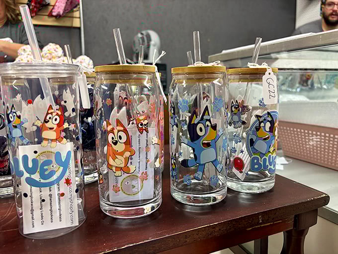 These cartoon character glasses aren't just drinking vessels—they're childhood memories you can actually hold in your hand.