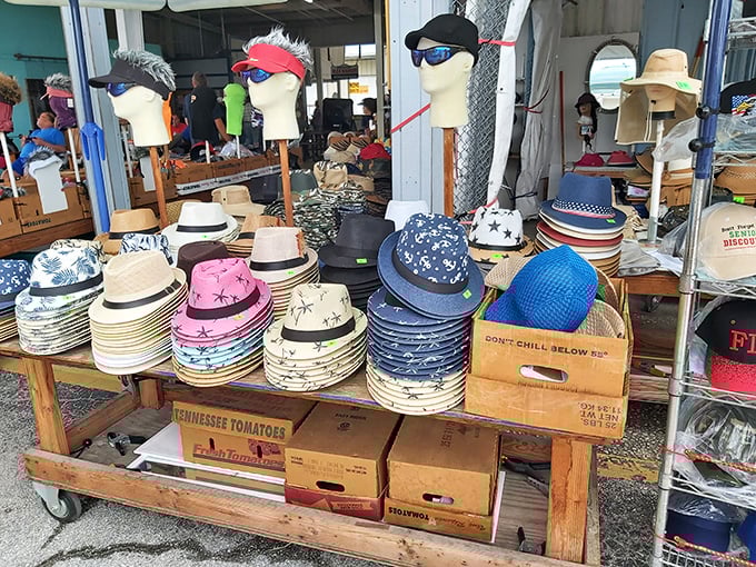 Hat heaven for the sunshine state. Because in Florida, headwear isn't just fashion—it's tactical equipment against that merciless ball of fire in the sky.