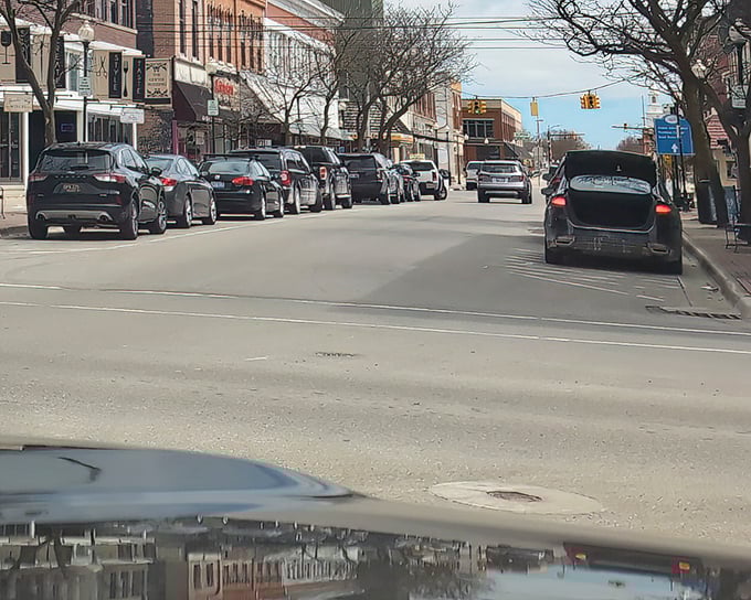Alpena's historic district offers angle parking—a small-town luxury that big city folks would trade their subway passes for.