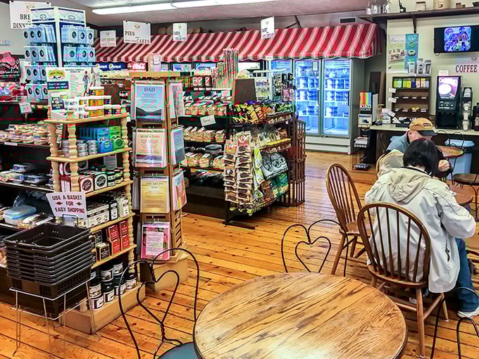The cozy seating area where strangers become friends, united by the universal language of "mmm" and "you've got to try this."