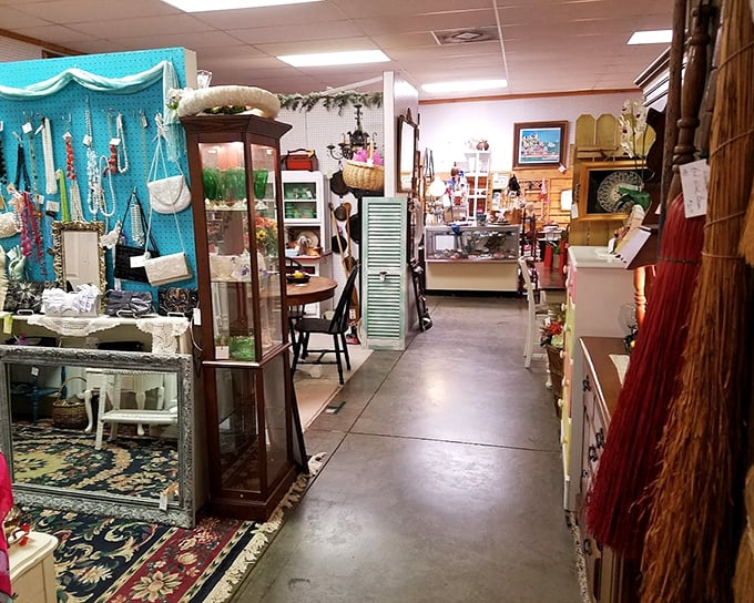 Aisles become time tunnels as you navigate between vendor spaces, each turn revealing another decade's worth of treasures to explore.