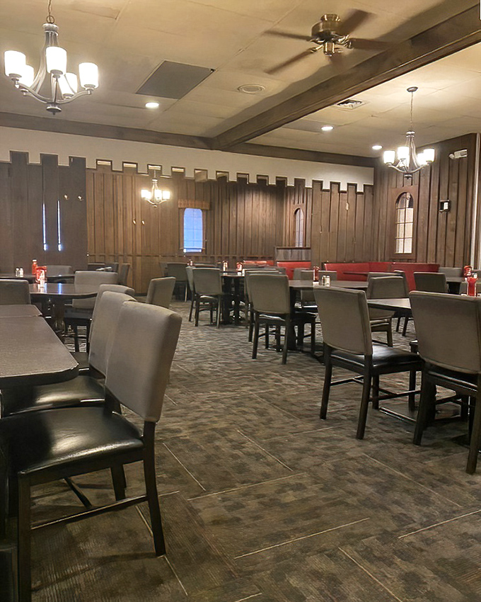 The dining room's unpretentious charm invites you to settle in for a meal where conversation flows as easily as the iced tea refills.