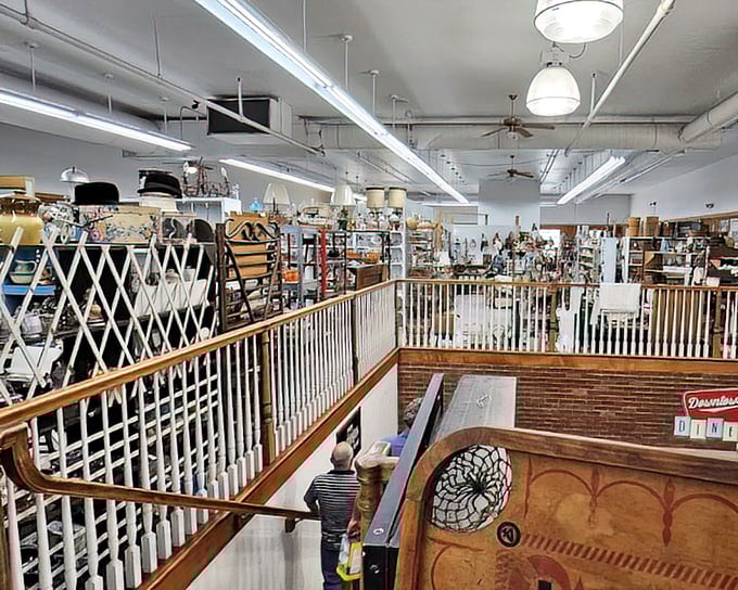 Looking down from the upper level reveals the mall's impressive scale—a labyrinth of memories where time stands still but your shopping hours fly by.