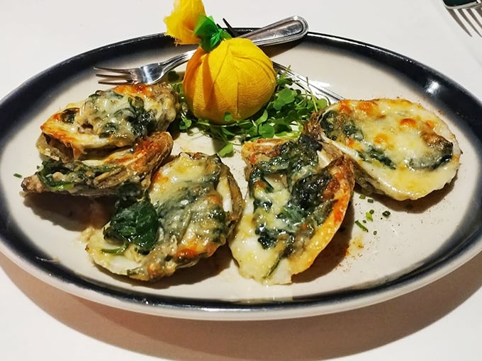 Oysters Rockefeller that are dressed better than most people at the opera—rich, decadent, and worth every indulgent bite.