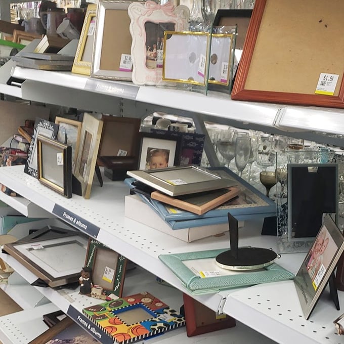 Picture frames galore – each one waiting to embrace your memories in styles ranging from minimalist modern to ornately vintage.