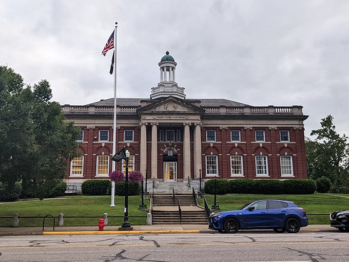 This isn't just a post office—it's a red-brick testament to when public buildings were designed to inspire civic pride rather than just house government functions.
