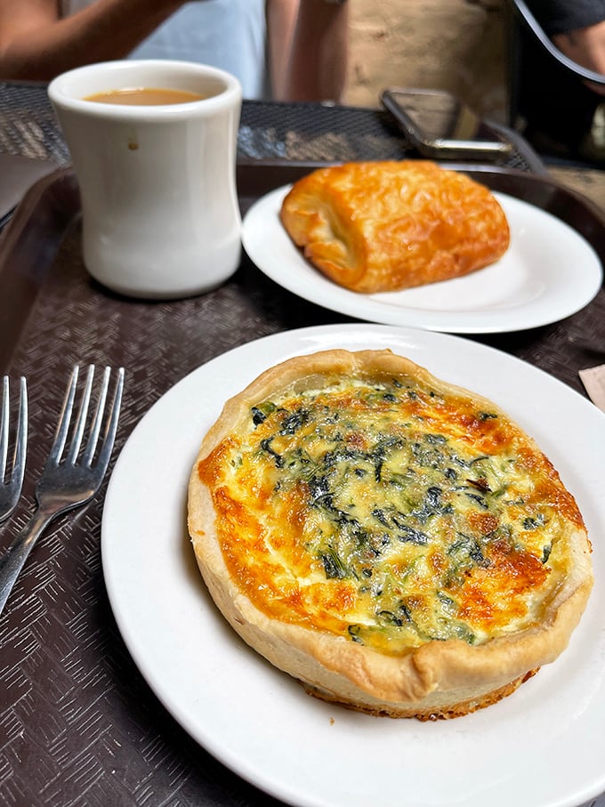 That golden crust and creamy filling prove that quiche isn't just brunch food – it's a legitimate reason to wake up early.