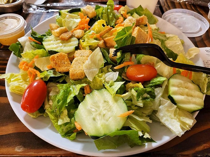 A salad that doesn't apologize for being healthy—it's the diplomatic envoy between your conscience and your barbecue cravings.