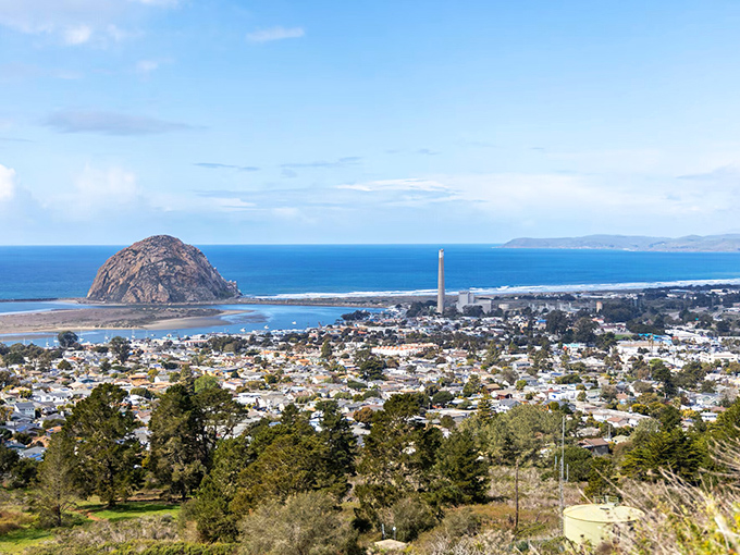 A panoramic view that makes you understand why people write songs about California dreaming—Morro Bay unfolds like a postcard come to life.