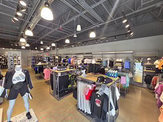 This isn't just sportswear—it's permission to dream about being athletic while looking the part. The spacious layout means no elbow-jostling for that perfect hoodie.
