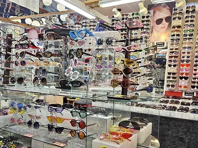 More sunglasses than a celebrity in hiding could ever need—from practical protection to fashion statements that scream "I'm incognito but notice me!"