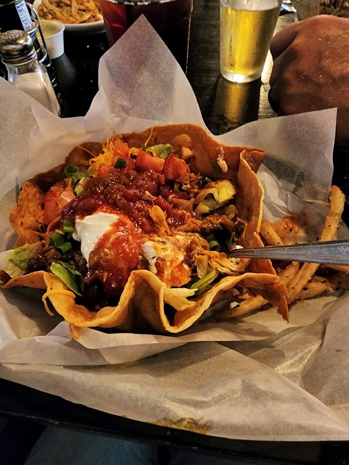 Taco salads: where healthy intentions meet delicious reality in a crispy edible bowl that nobody's throwing away.