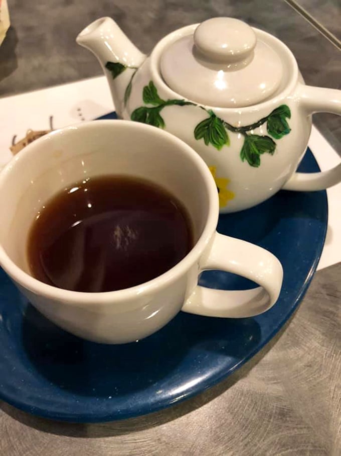 Even the tea service feels like a warm hug from the past, served in a pot that's probably seen more Florida stories than a local bartender.