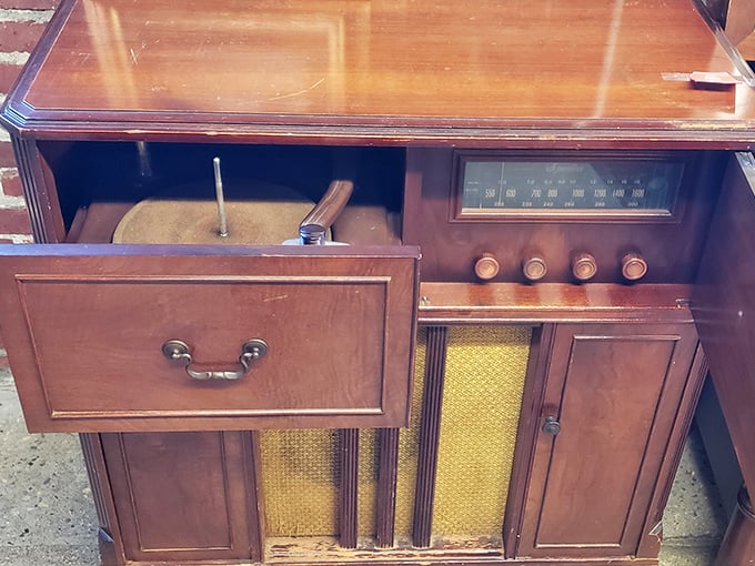 This isn't just a vintage record player—it's a portal to Sunday afternoons when music required a ritual to enjoy.
