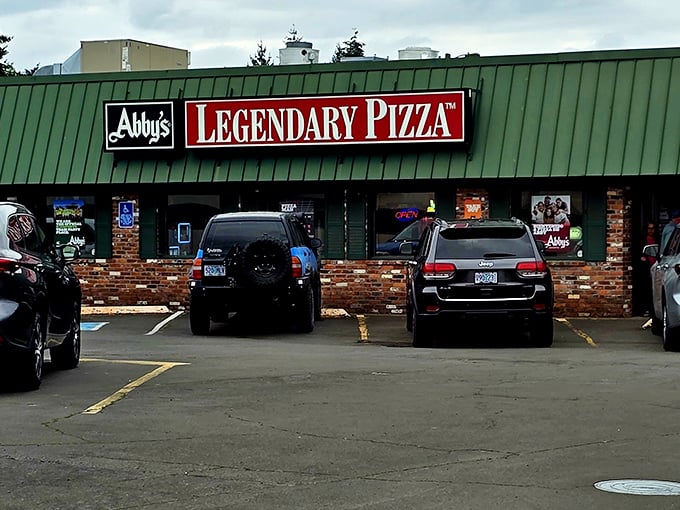 Strip mall location, legendary reputation – proof that great pizza doesn't need a fancy address to succeed.