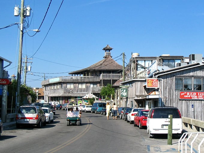 Main Street has more character than a Tennessee Williams play, with weathered wood that tells tales of storms survived.
