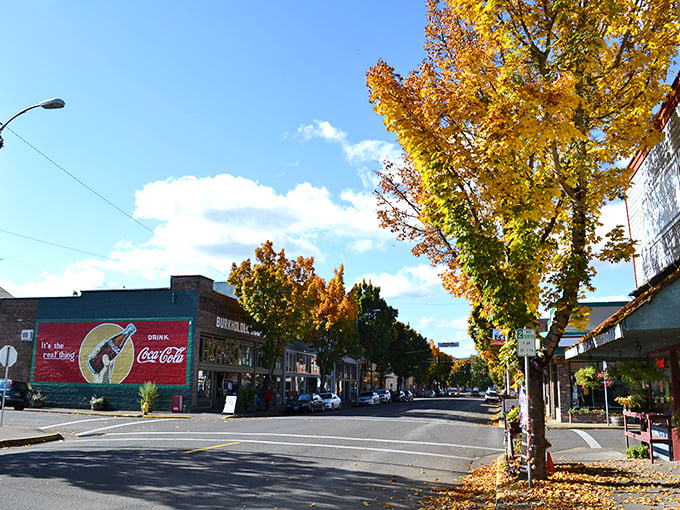 The historic main street looks like it's waiting for a parade to start. This town doesn't need to try to be charming—it just is.