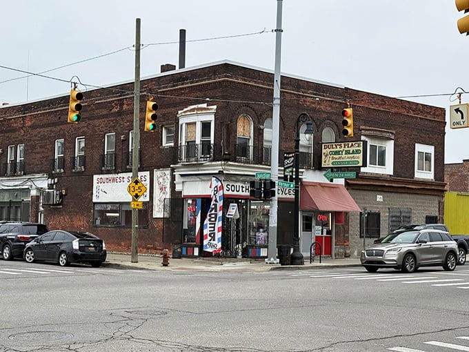 Corner spots like this have fed neighborhoods for generations - authentic Detroit coney island at its finest.