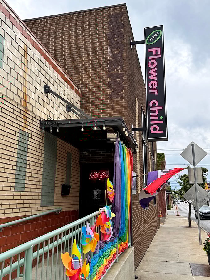 Flower Child's rainbow entrance promises groovy finds that would make any hippie heart sing happily.