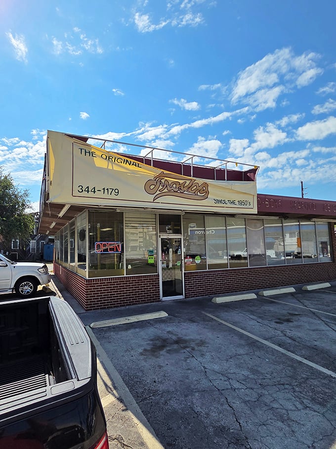 This vintage storefront has witnessed decades of happy diners—and still draws crowds for those perfect dogs.