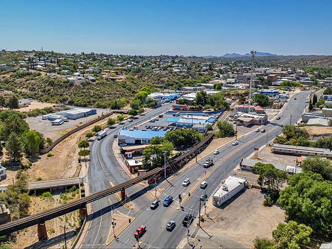 Globe's streets and buildings tell the story of copper mining wealth. The desert mountains provide a timeless backdrop to this frontier town.