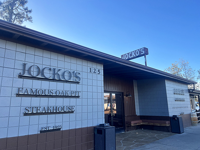 Blue tile might seem unusual for a steakhouse, but the oak-grilled magic inside explains everything.