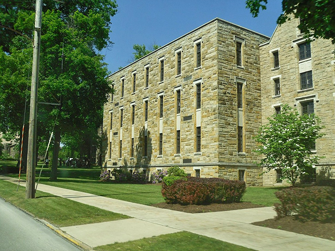 New Wilmington's stone buildings have housed scholars and farmers alike—both appreciate a good homemade pie after a long day.