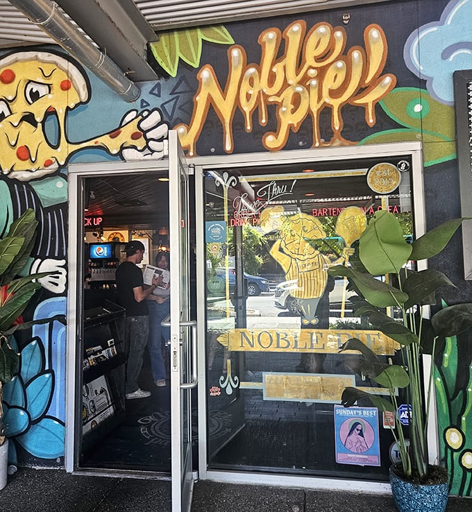 Where street art meets street food in a psychedelic pizza wonderland that would make Warhol hungry.