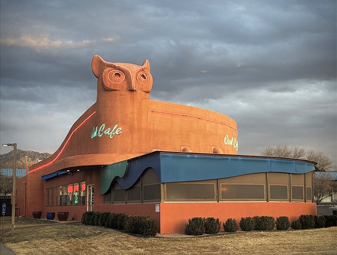 The Owl Café's architectural wonder—where Dr. Seuss meets short-order cooking in the most delicious way possible.