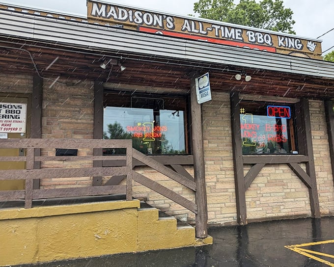 Smoky Jon's weathered sign has guided hungry Madisonians to barbecue bliss for generations – a true local institution.