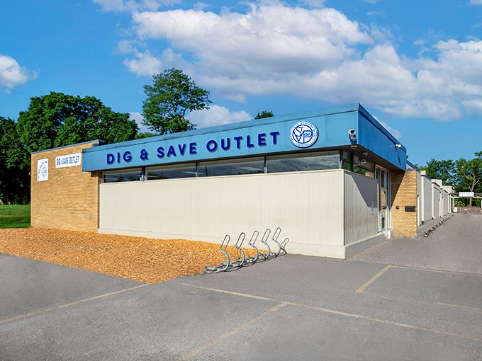 This unassuming building houses the ultimate thrift adventure where digging literally pays off in pounds.