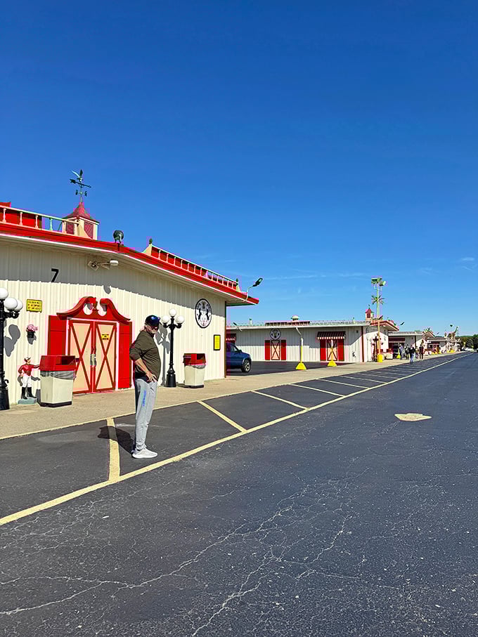 Distinctive red barn-style buildings give Traders World its unique character – just one reason it's among Ohio's most beloved flea markets.