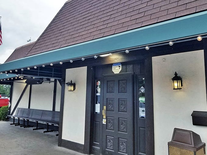 No fancy frills needed—Villa Nova's entrance has been welcoming Columbus diners seeking Italian comfort food for decades.